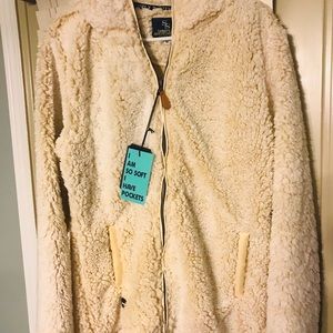 Simply Southern | Jackets & Coats | Nwt Simply Southern Sherpa Coat Tan ...